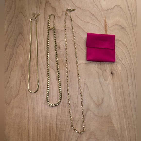 hey harper | Jewelry | Hey Harper Set Of 3 Gold Necklaces To Stack Or ...